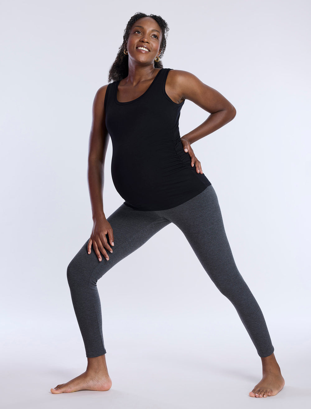 Side Ruched Maternity Tank Top