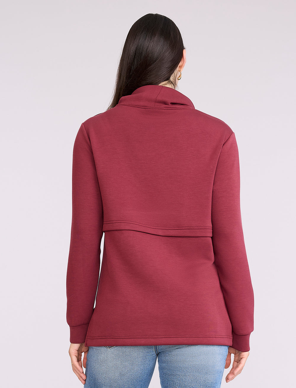 Funnel Neck Nursing Sweatshirt | Motherhood