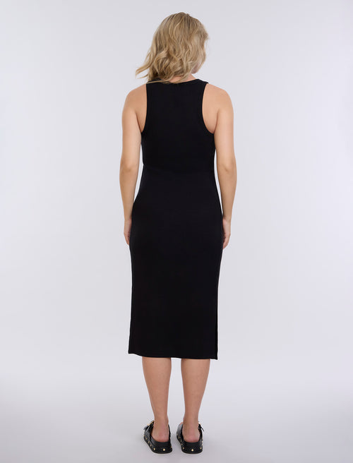 Black Racerback Tank Midi Dress | Motherhood
