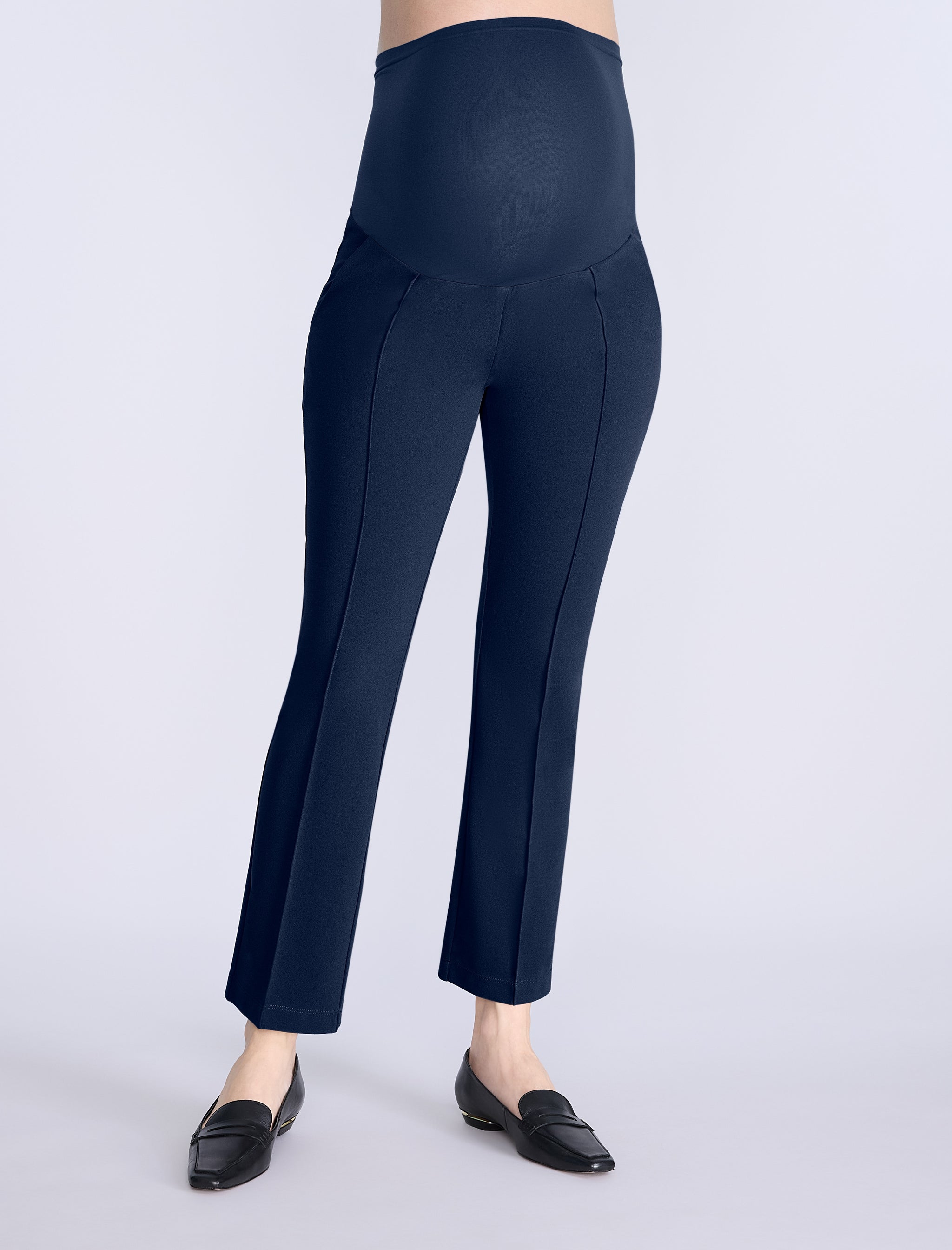 Navy Secret Fit Belly® Modern Work Pant | Motherhood